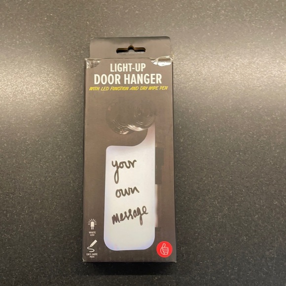Other | New In Box Great Stocking Stuffer Light Up Dry Erase Door Sign ...